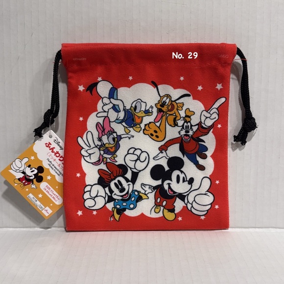Disney | Accessories | Disney Mickey And Friends Red Fluffy Drawstring ...